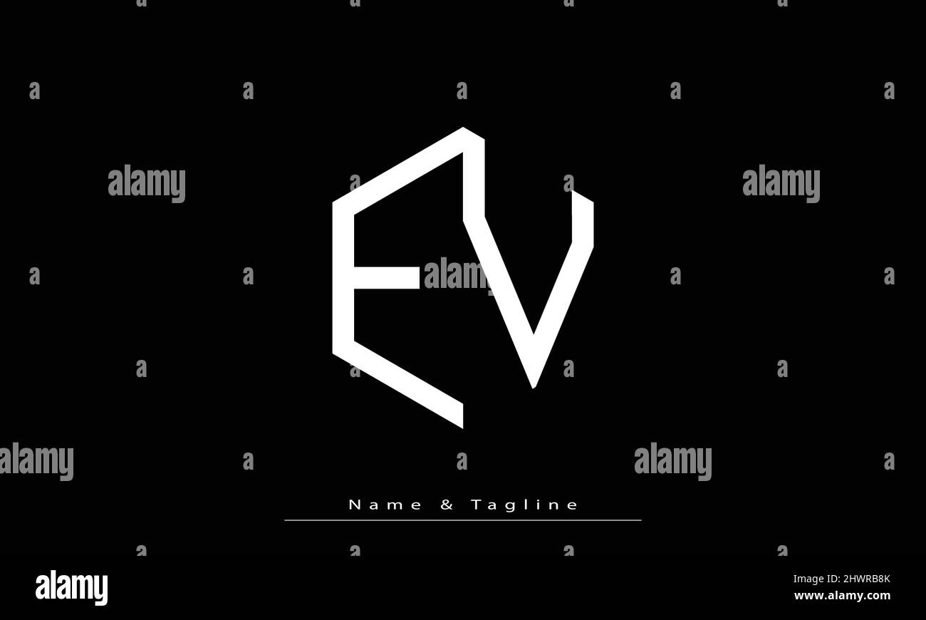 Alphabet letters Initials Monogram logo EV , VE Stock Vector Image ...