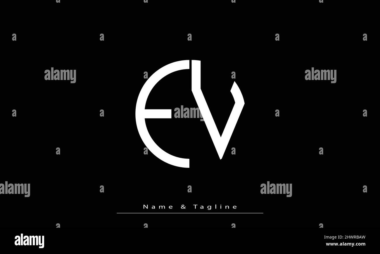 Alphabet letters Initials Monogram logo EV , VE Stock Vector Image ...