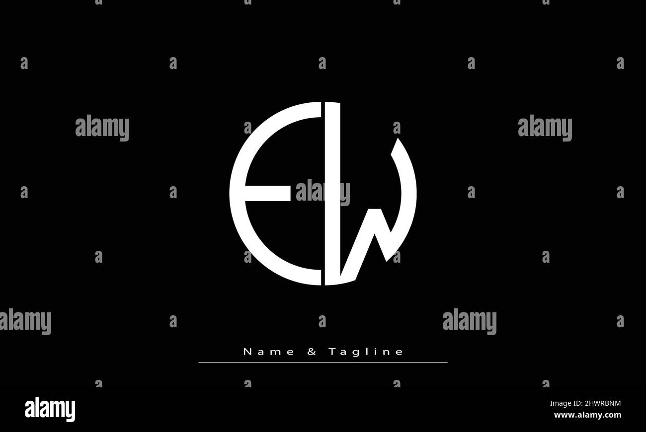 Alphabet letters Initials Monogram logo EW, WE Stock Vector Image & Art ...