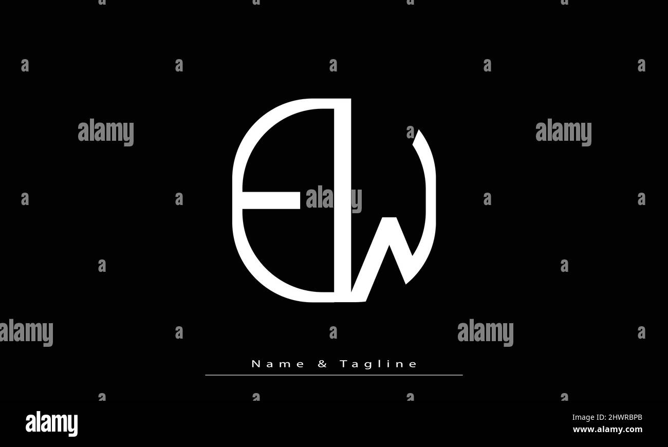 Letter ew logo Stock Vector Images - Alamy
