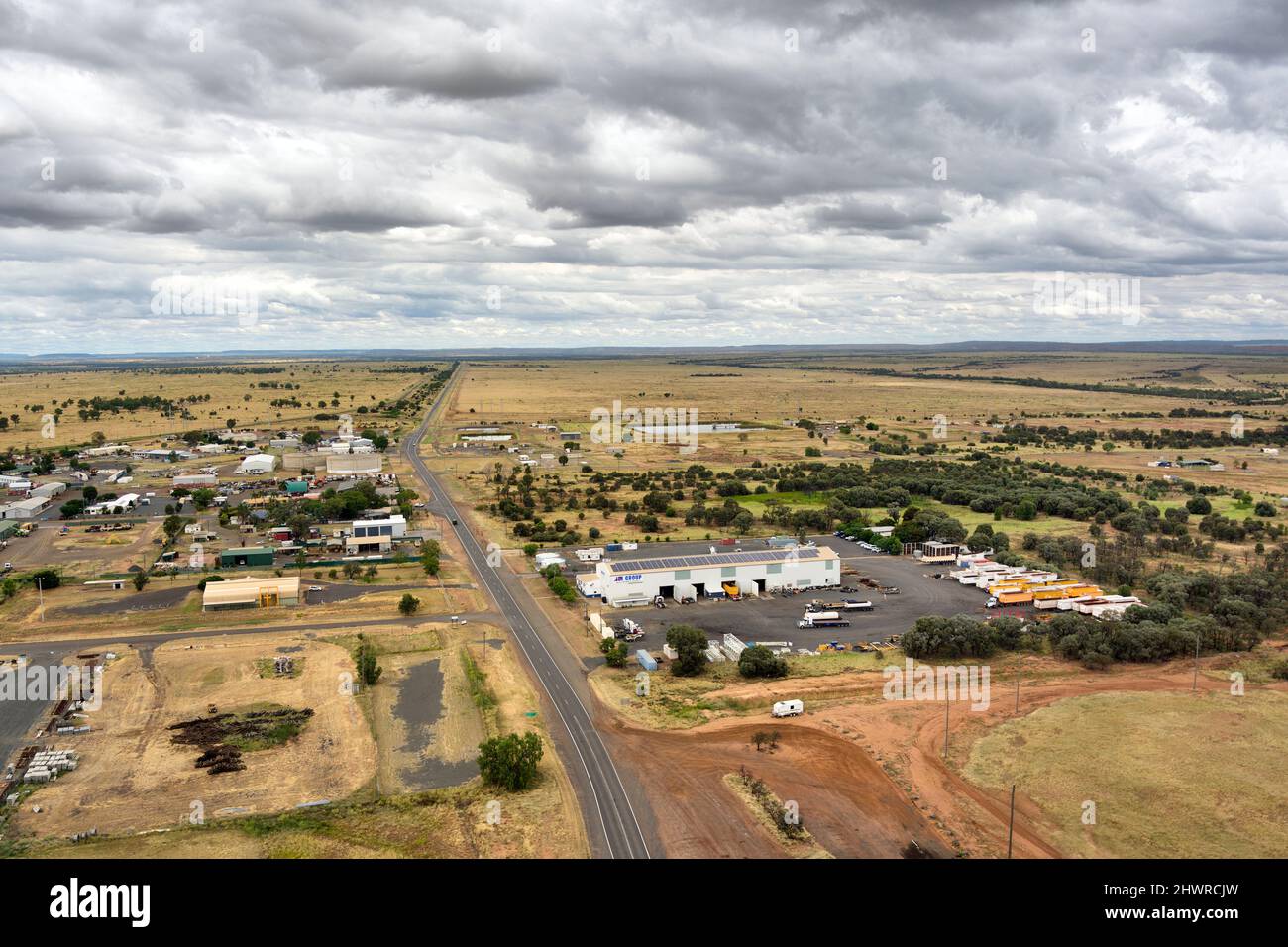 Aerial of Blackwater Central Highlands Queensland Australia Stock Photo - Alamy