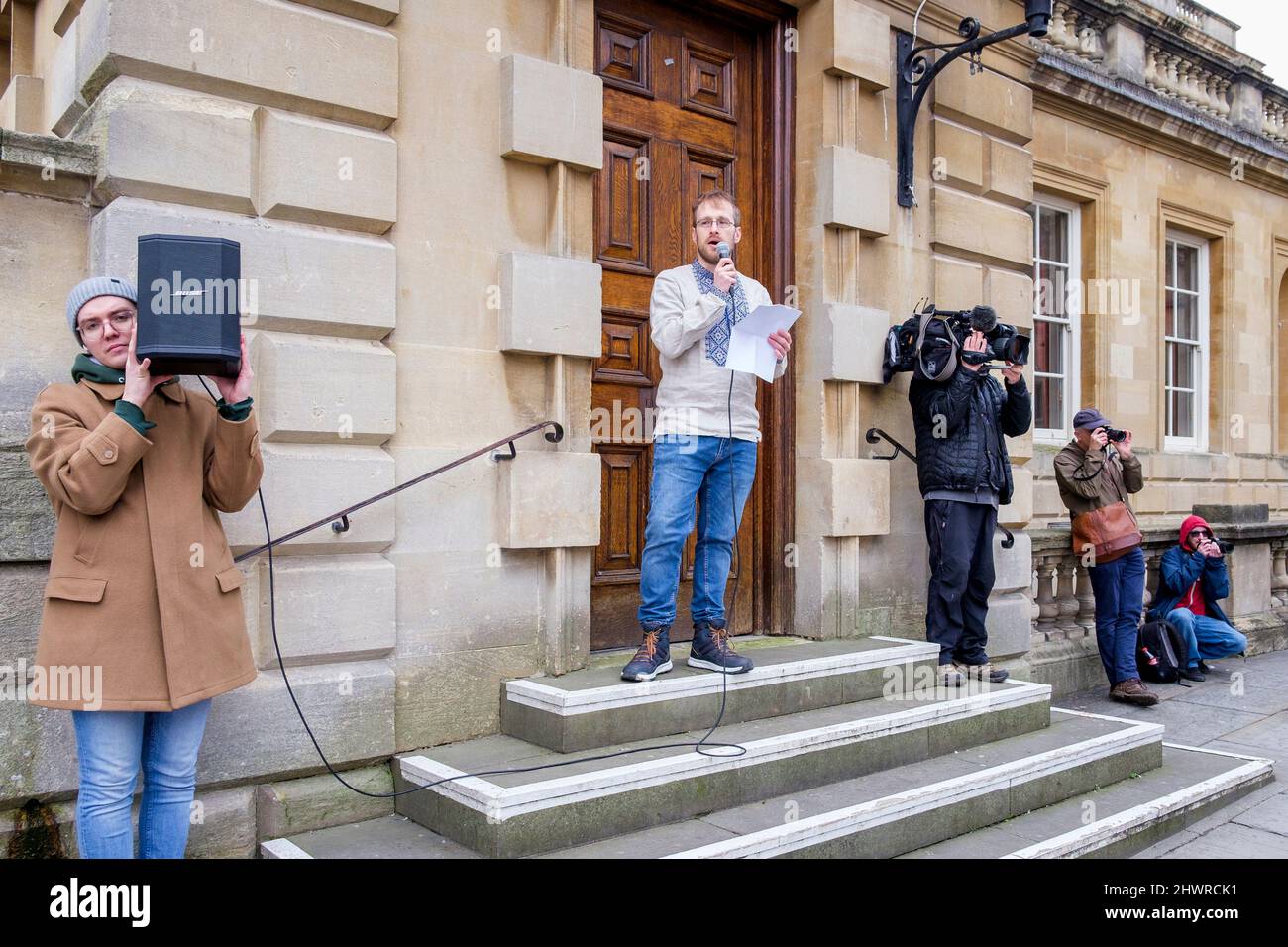 Stephen Hall, lecturer at the University of Bath is pictured outside ...