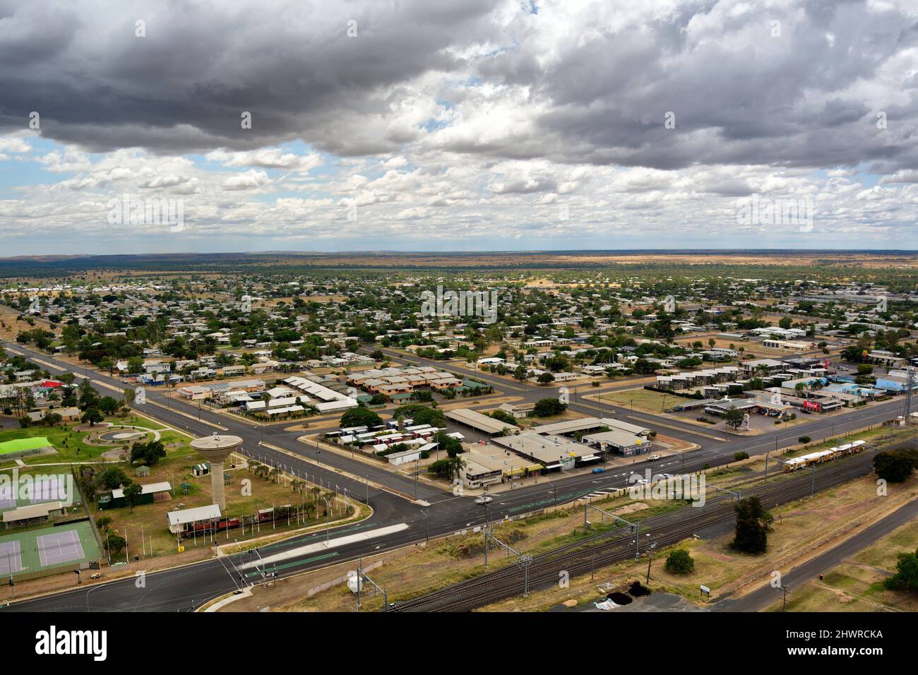 Aerial of Blackwater Central Highlands Queensland Australia Stock Photo - Alamy