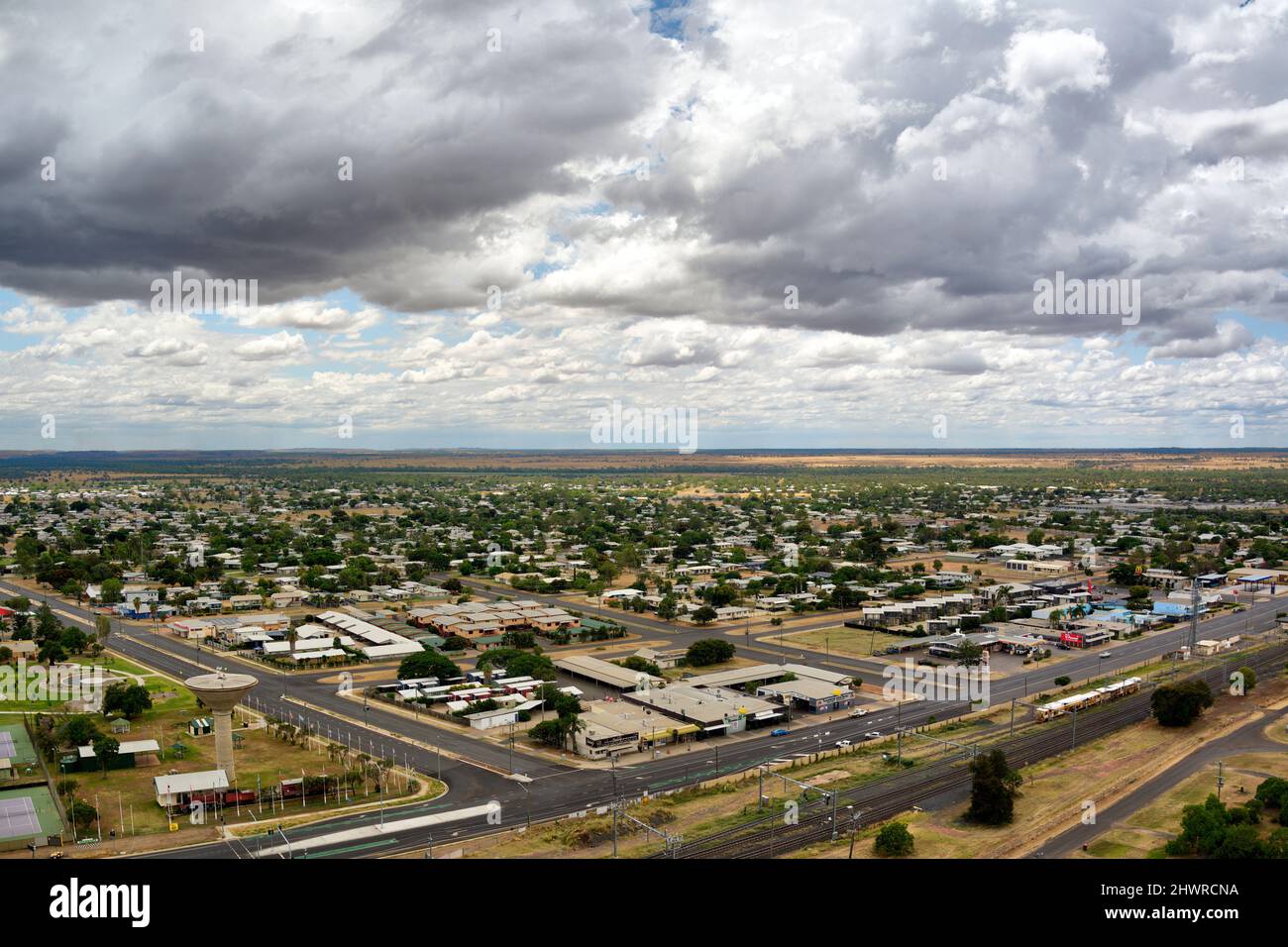 Aerial of Blackwater Central Highlands Queensland Australia Stock Photo - Alamy