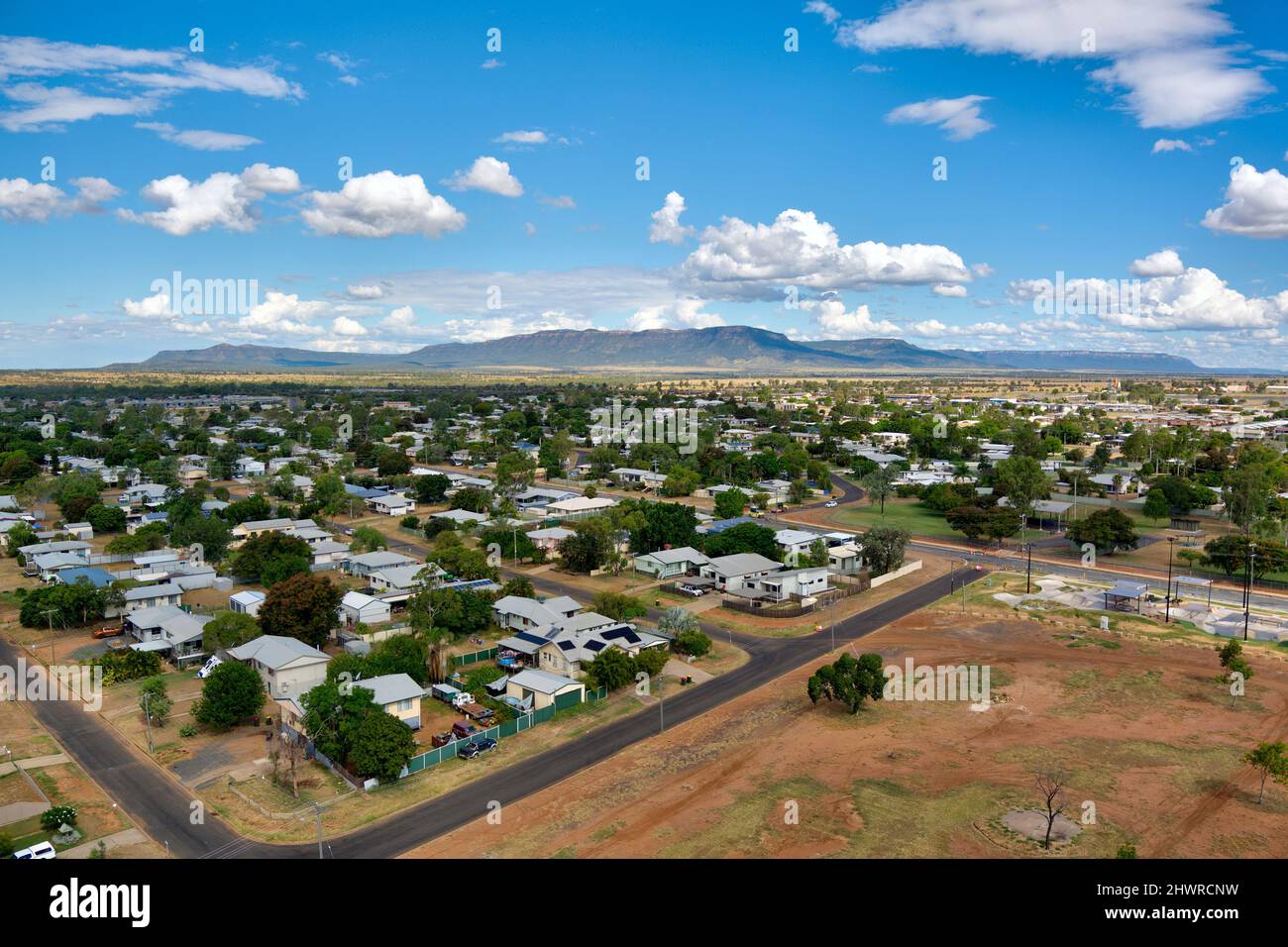 Aerial of Blackwater Central highlands Queensland Australia Stock Photo - Alamy