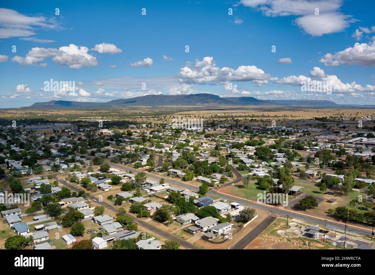 Aerial of Blackwater Central highlands Queensland Australia Stock Photo - Alamy