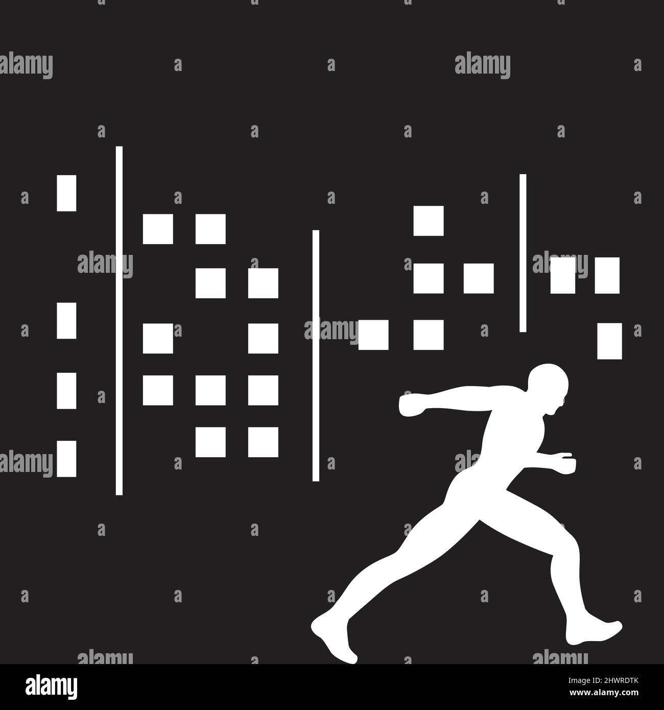 City runner Stock Vector Images - Alamy