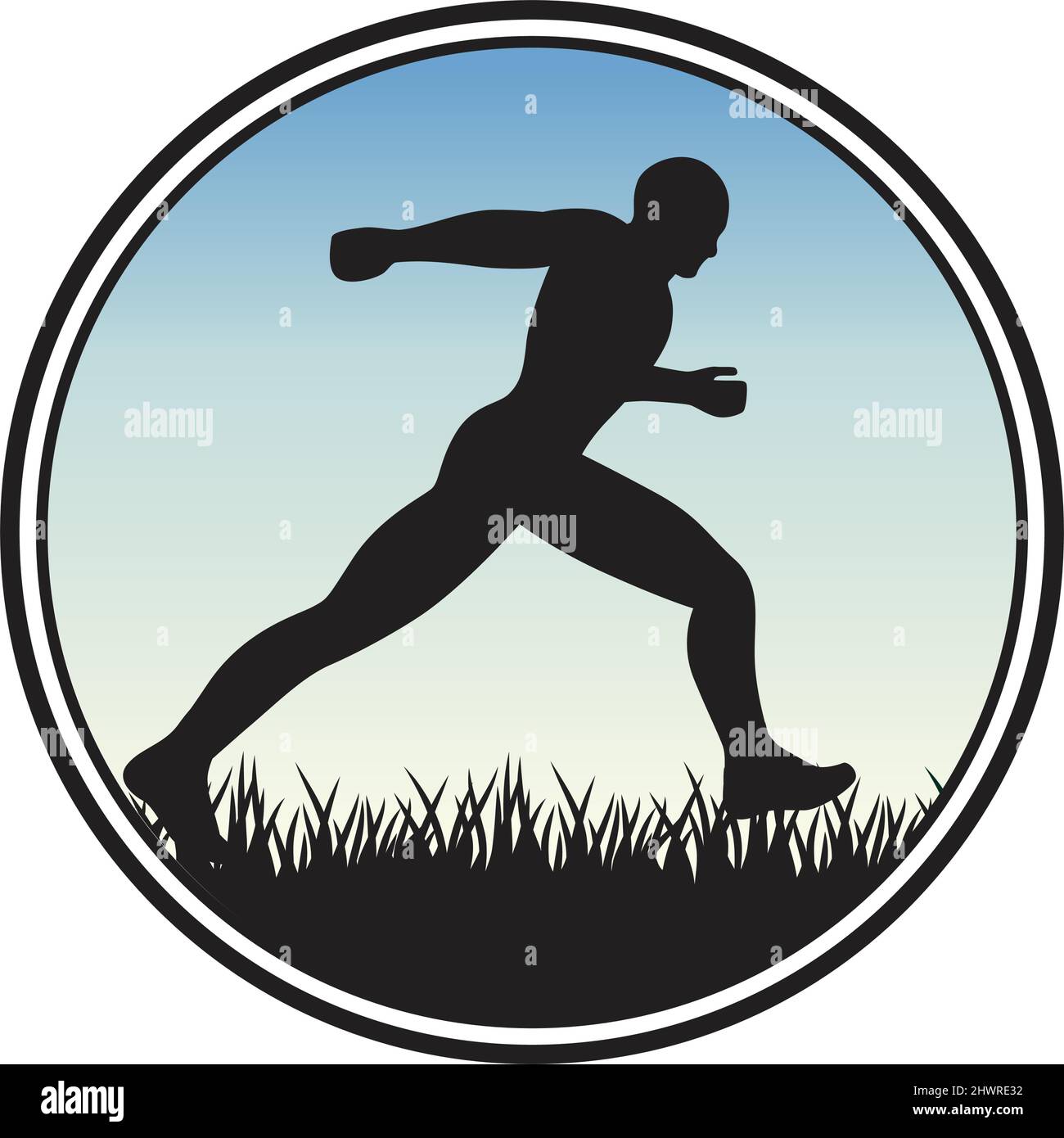 Athlete young male running Stock Vector Images - Alamy