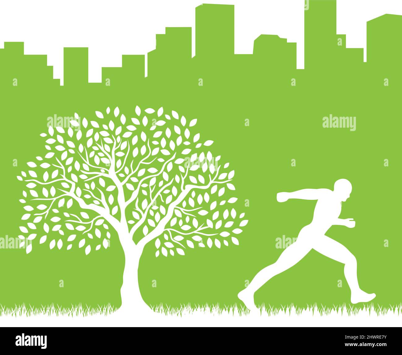Athlete male running city Stock Vector Images - Alamy