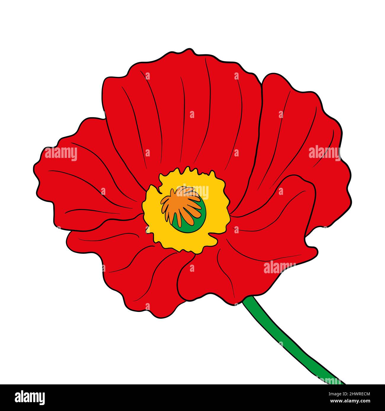 Flower Pop Art Style Illustration Comic Book Style Imitation Vector