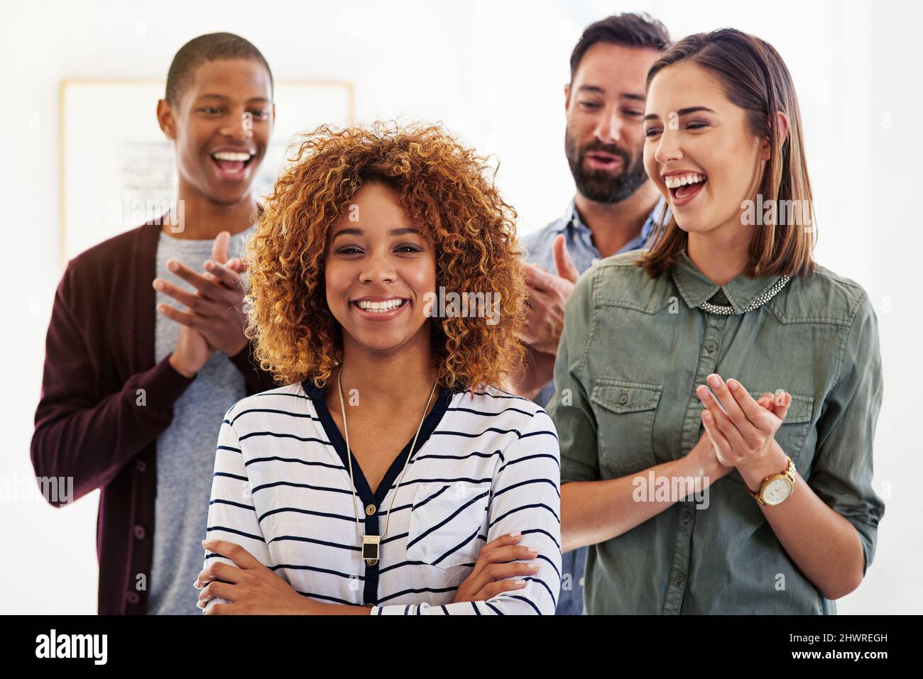 Motivated leaders create motivated teams. Portrait of a team of ...