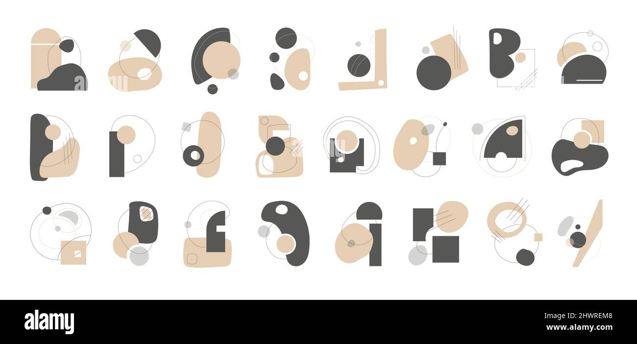 Set of hand drawn different shapes Stock Vector Image & Art - Alamy