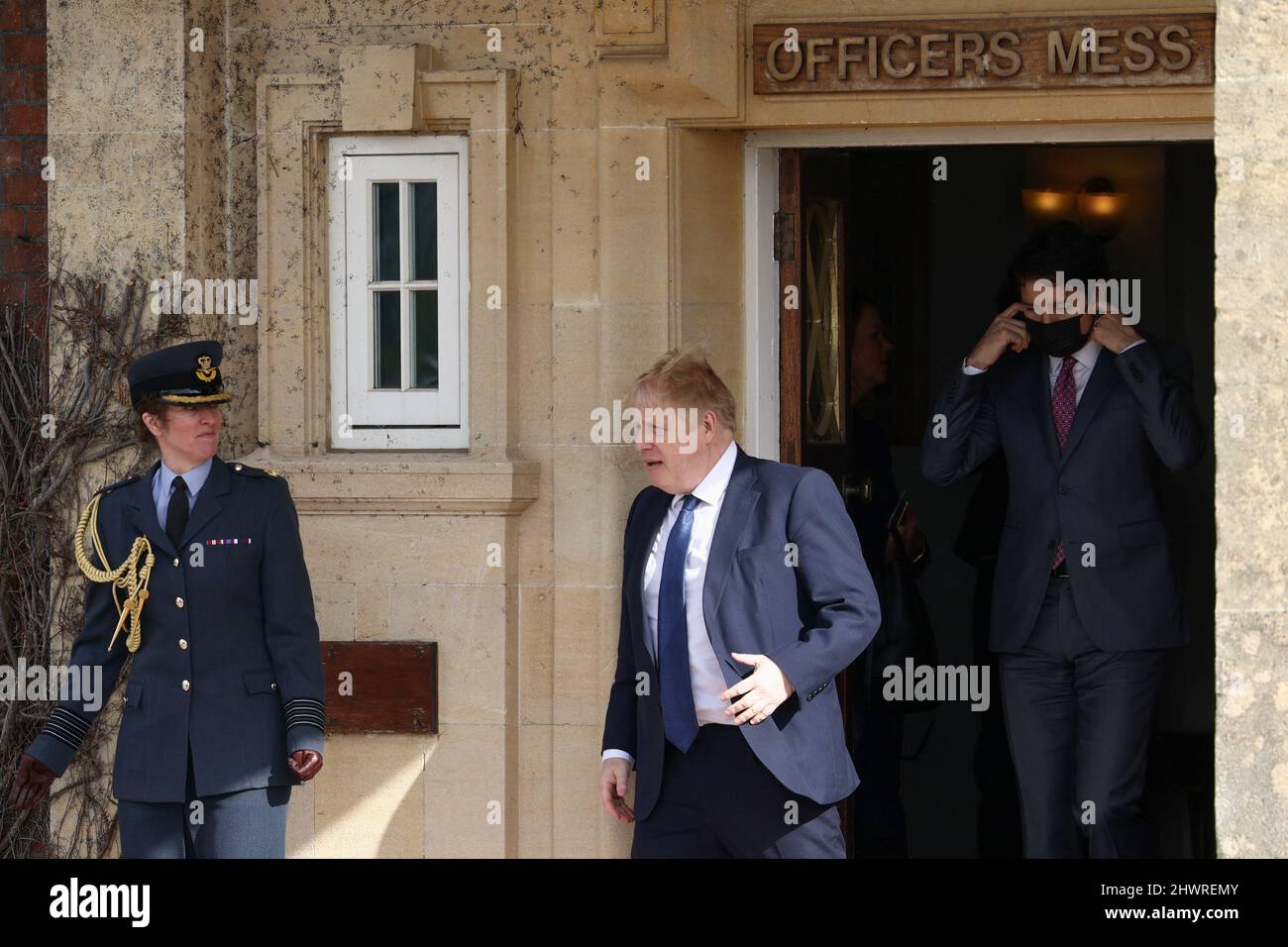 Prime Minister Boris Johnson and Canadian Prime Minister Justin Trudeau ...