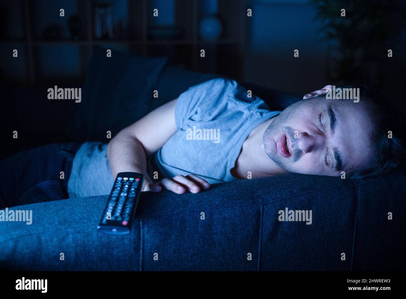Tired sleepy snore lazy hi-res stock photography and images - Alamy