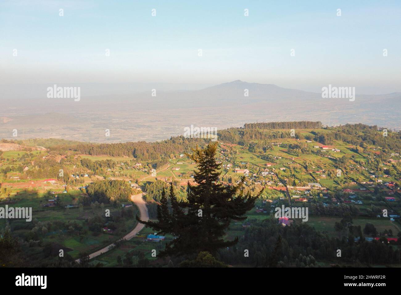 Scenic view of Mount Longonot seen from Rift Valley View Point, Kenya ...