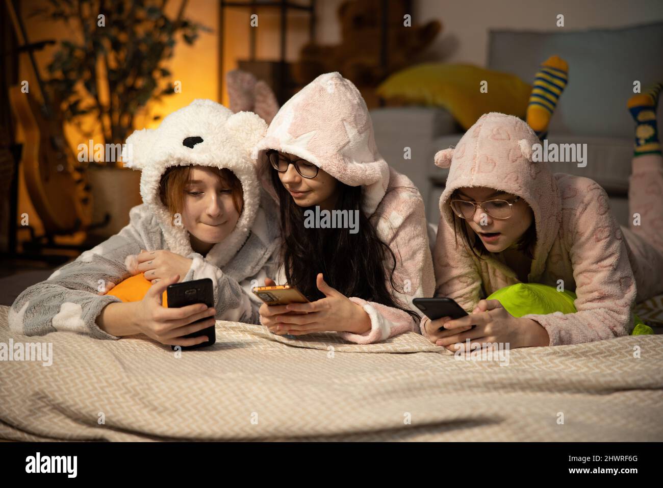 Female Friends Having Fun Together At Home Party Stock Photo - Alamy