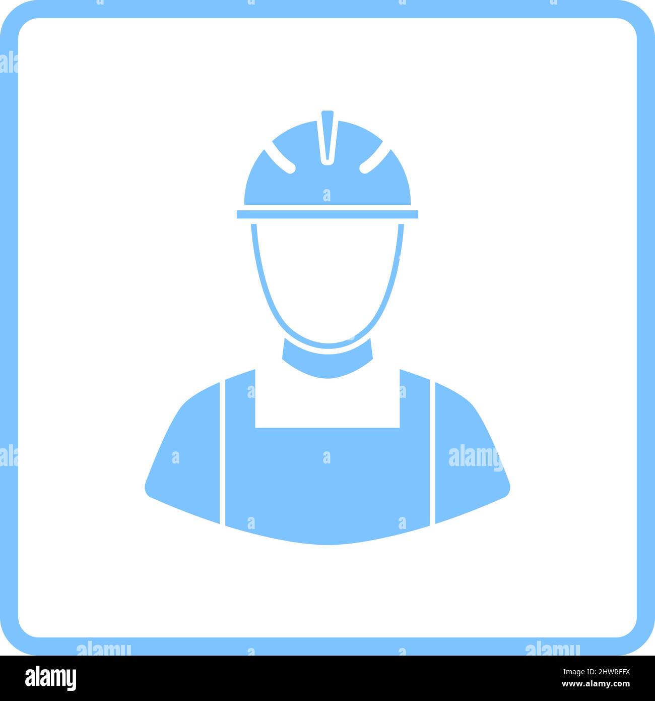 Labor Day Icon. Blue Frame Design. Vector Illustration Stock Vector ...