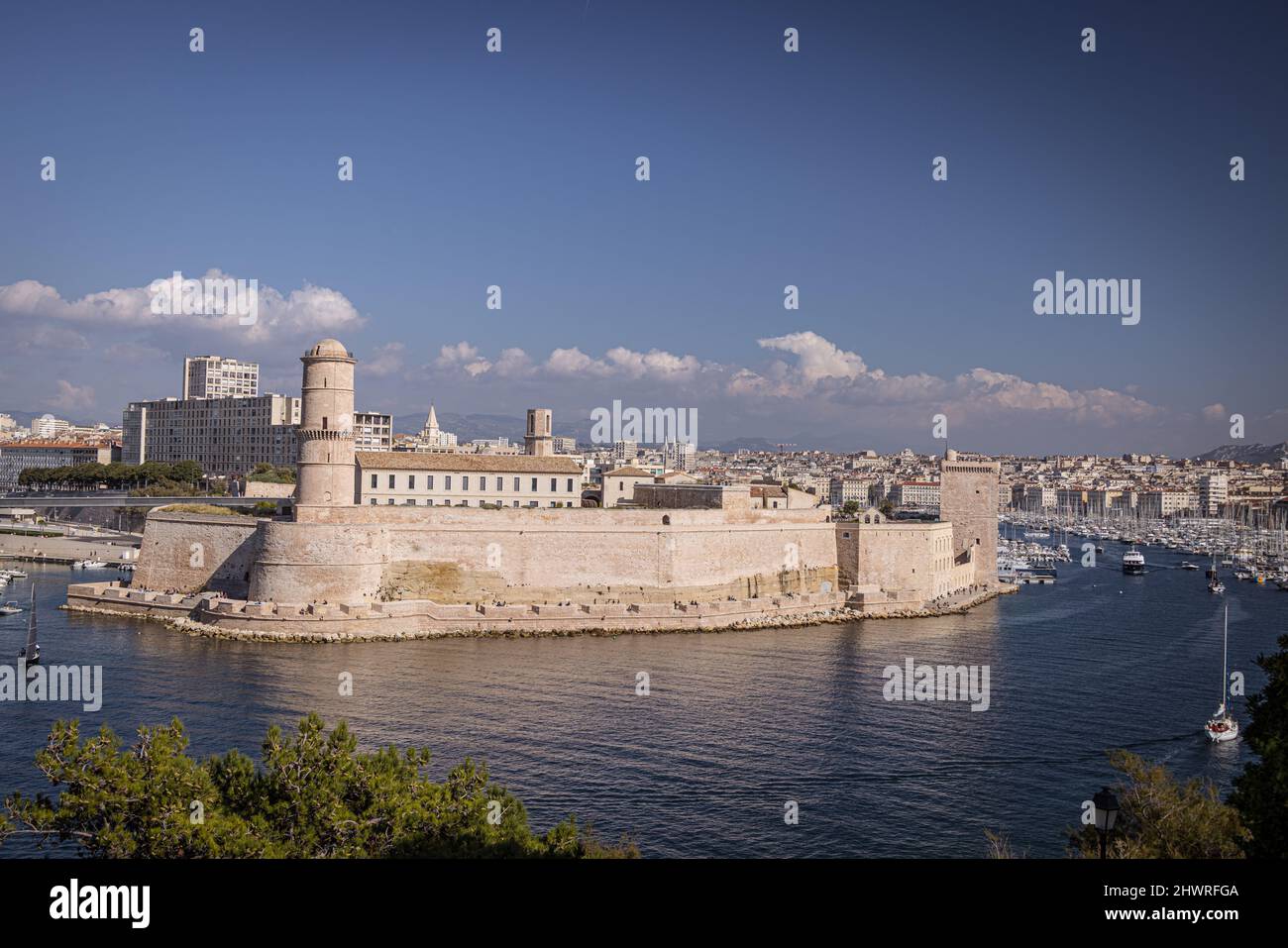 The Old Port and Fort St-Jean Marseille, France Stock Photo - Alamy