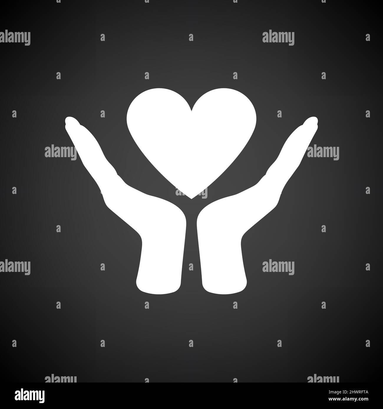 Mothers Day Icon White On Black Background Vector Illustration Stock