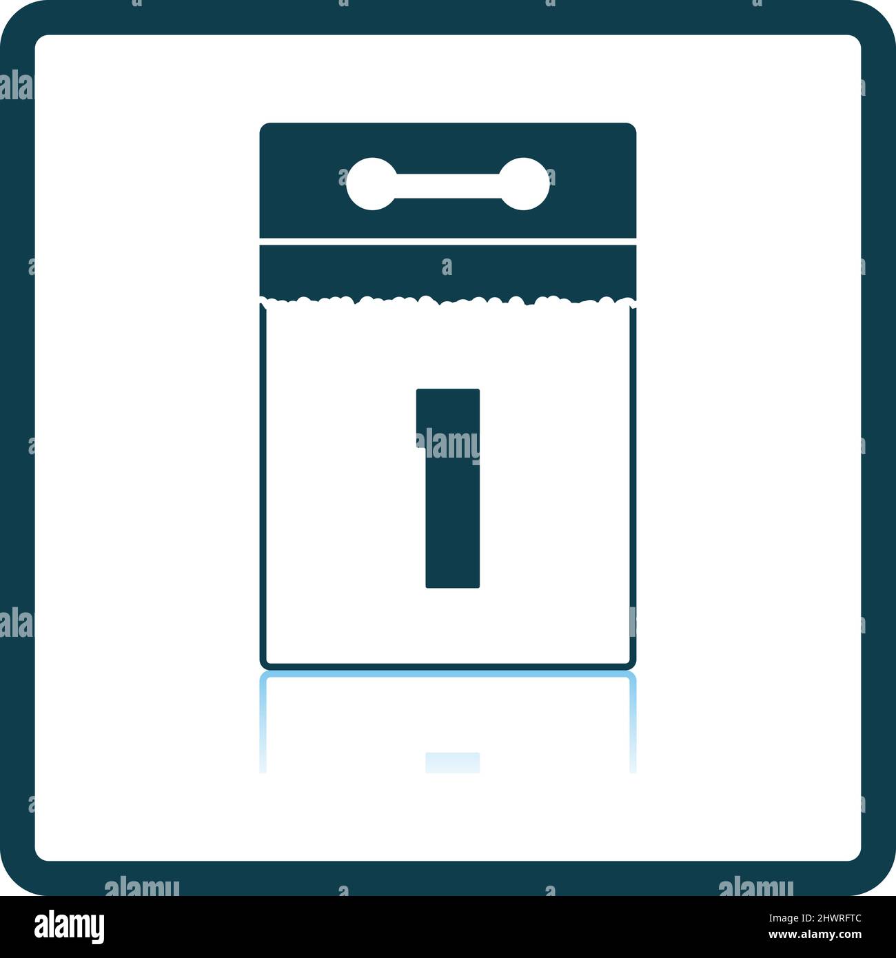 April Fool's Day Icon. Square Shadow Reflection Design. Vector ...