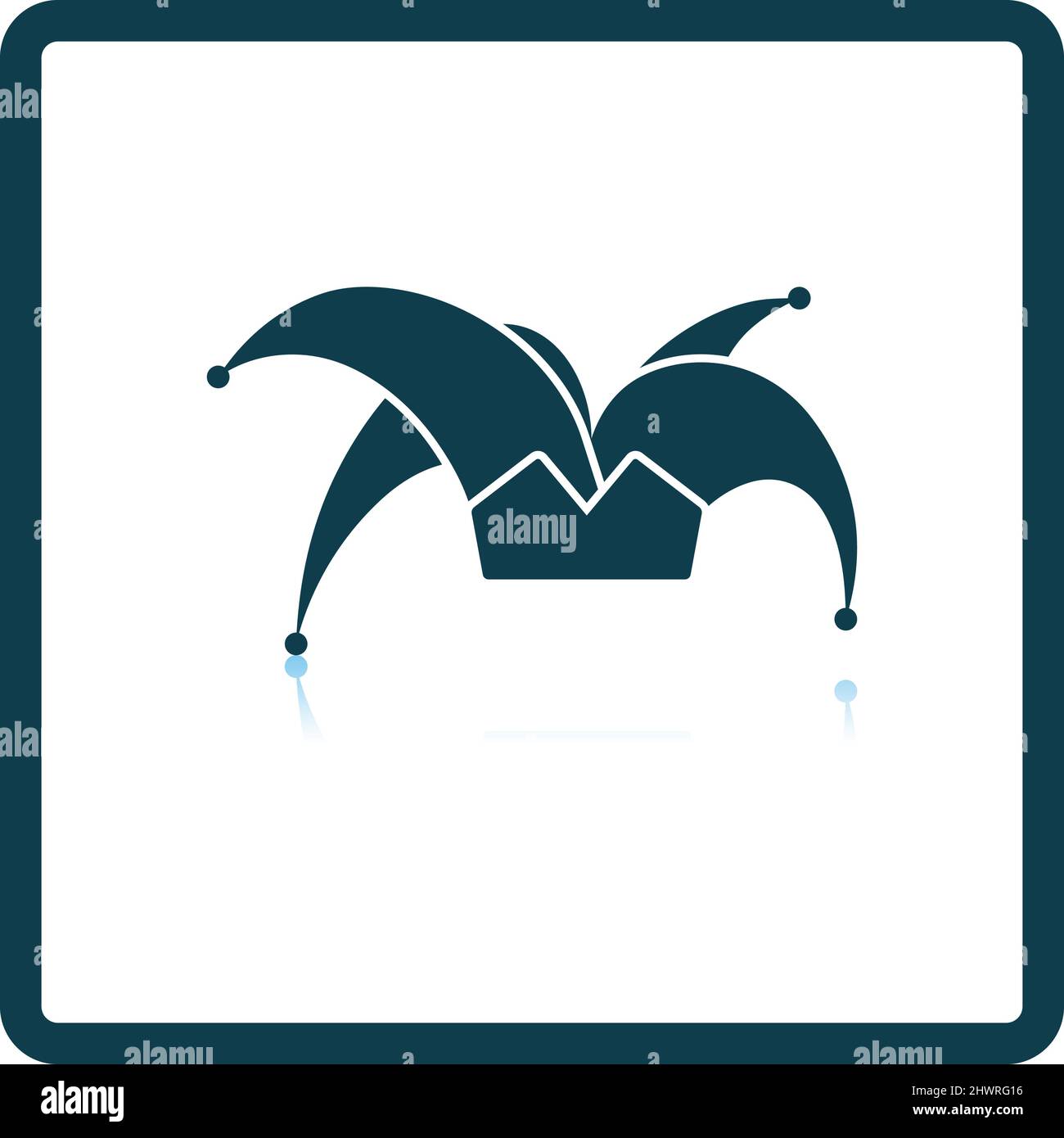 April Fool's Day Icon. Square Shadow Reflection Design. Vector ...