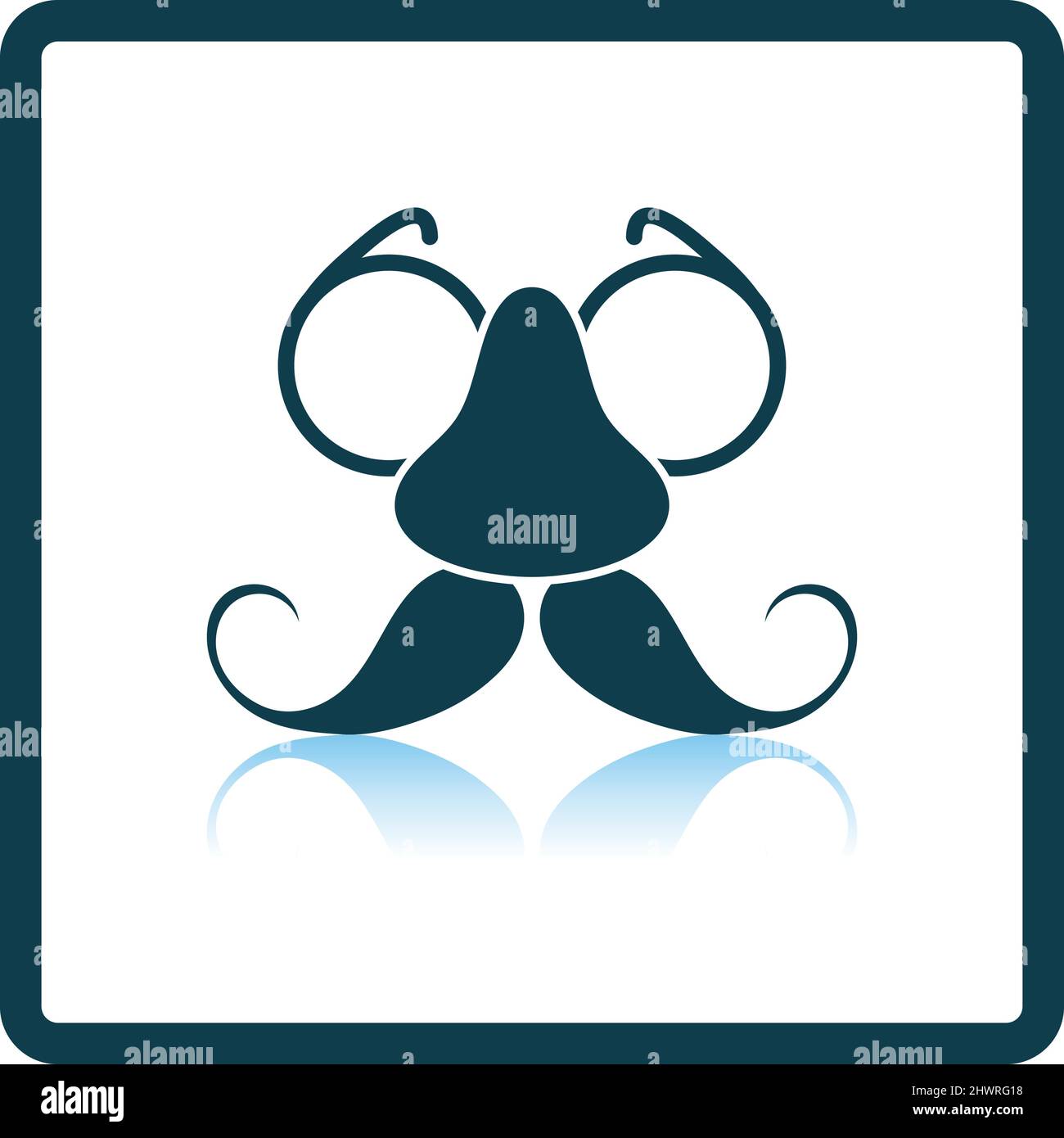 April Fool's Day Icon. Square Shadow Reflection Design. Vector ...