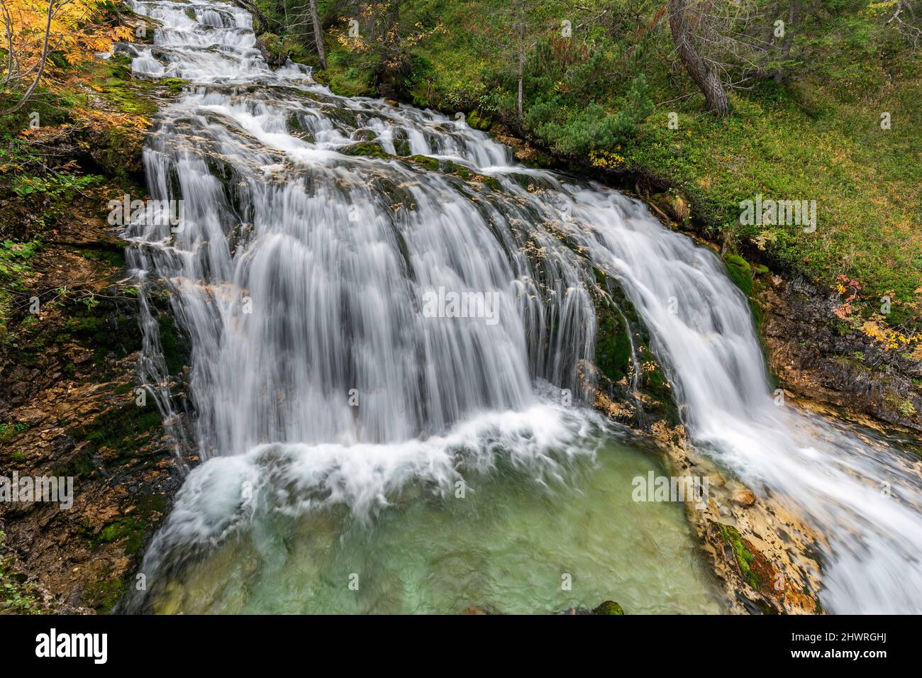 Waterfall dolomites italian alps hi-res stock photography and images ...
