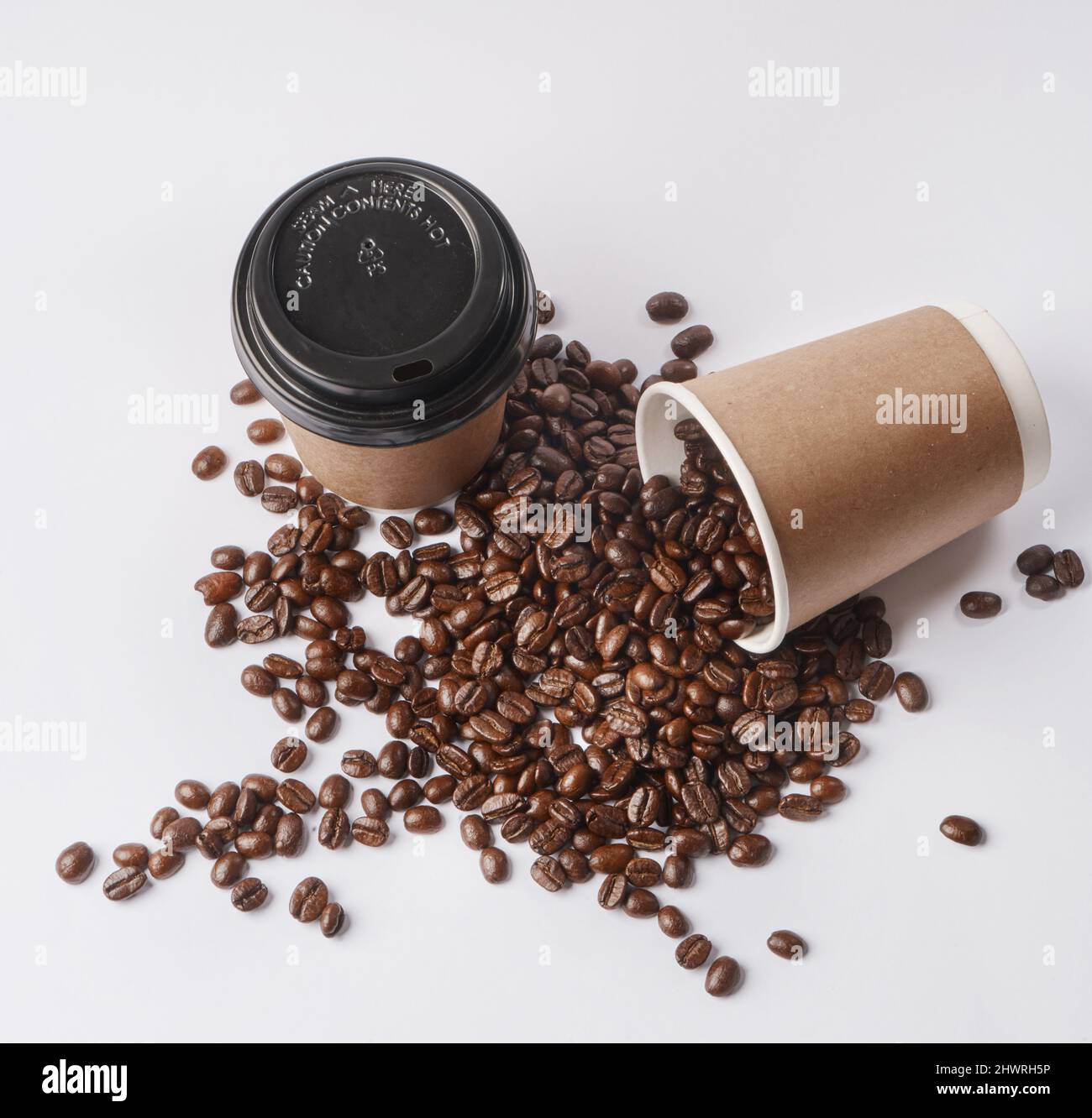 One coffee cup tipped over hi-res stock photography and images - Alamy