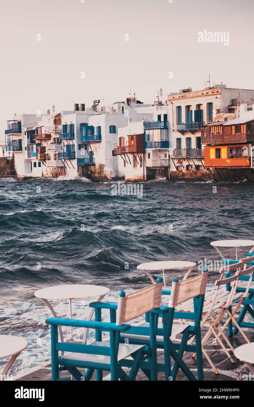 little venice at sunset, mykonos, Greece - luxury travel destiation ...