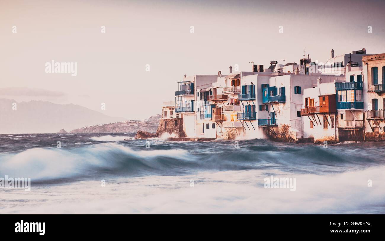little venice at sunset, mykonos, Greece - luxury travel destiation ...