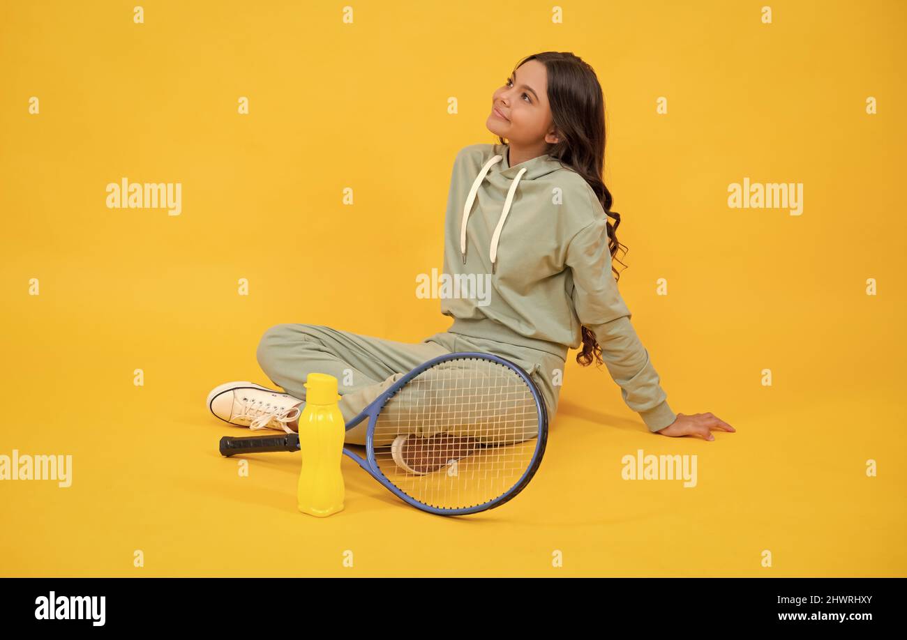 badminton player relax. healthy and active lifestyle. happy childhood ...