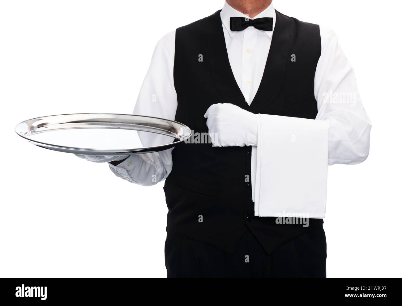 Waiter Holding Plate Isolated On High Resolution Stock Photography and ...