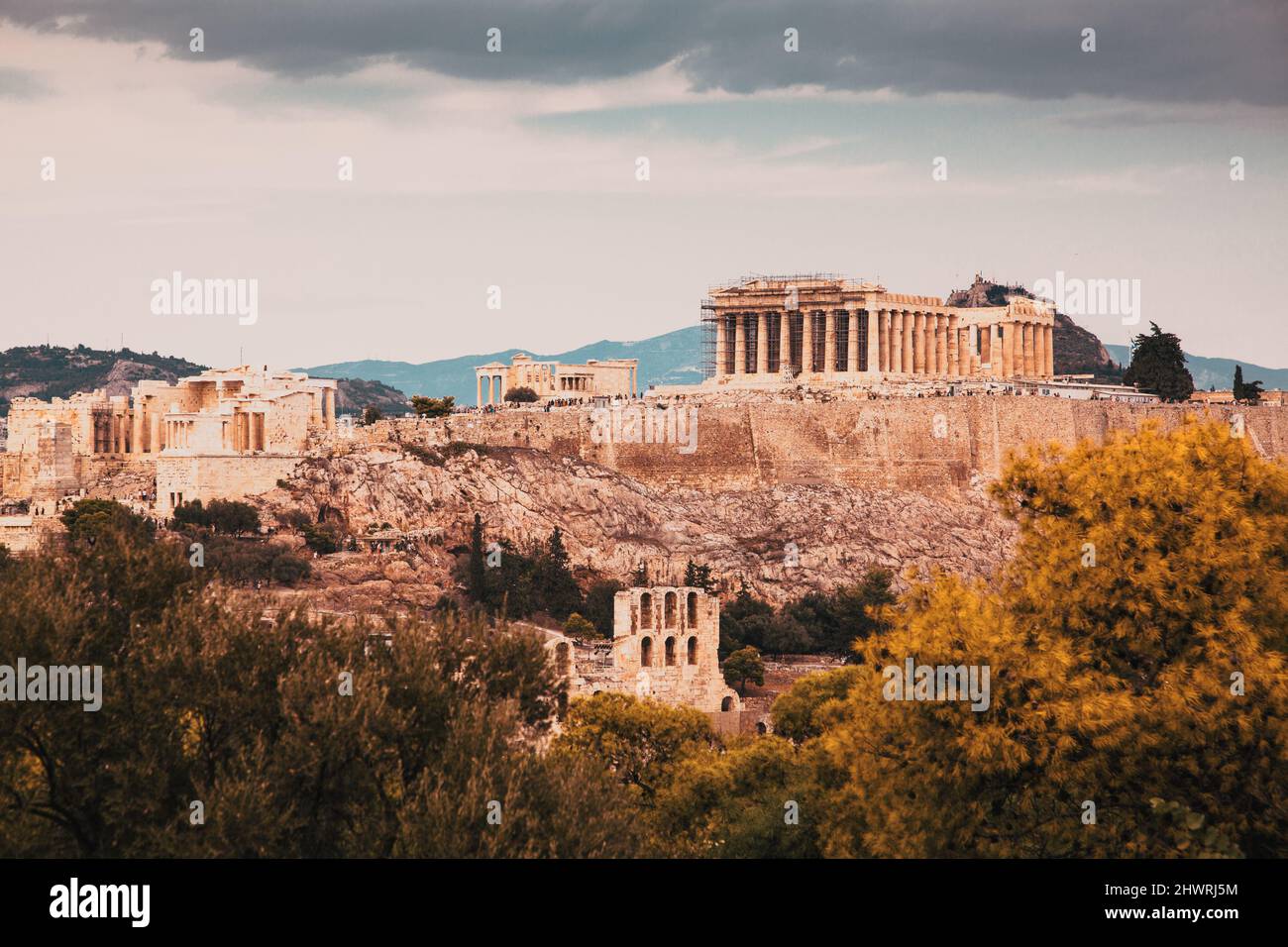 athens seen from Philopapou hill with views to Herodium , Acropolis and ...