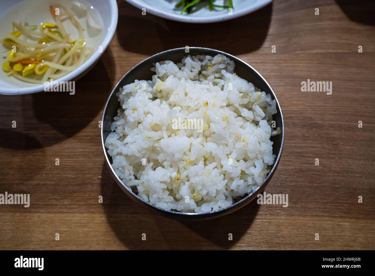 It's a healthy food and delicacy made by mixing rice with millet Stock ...