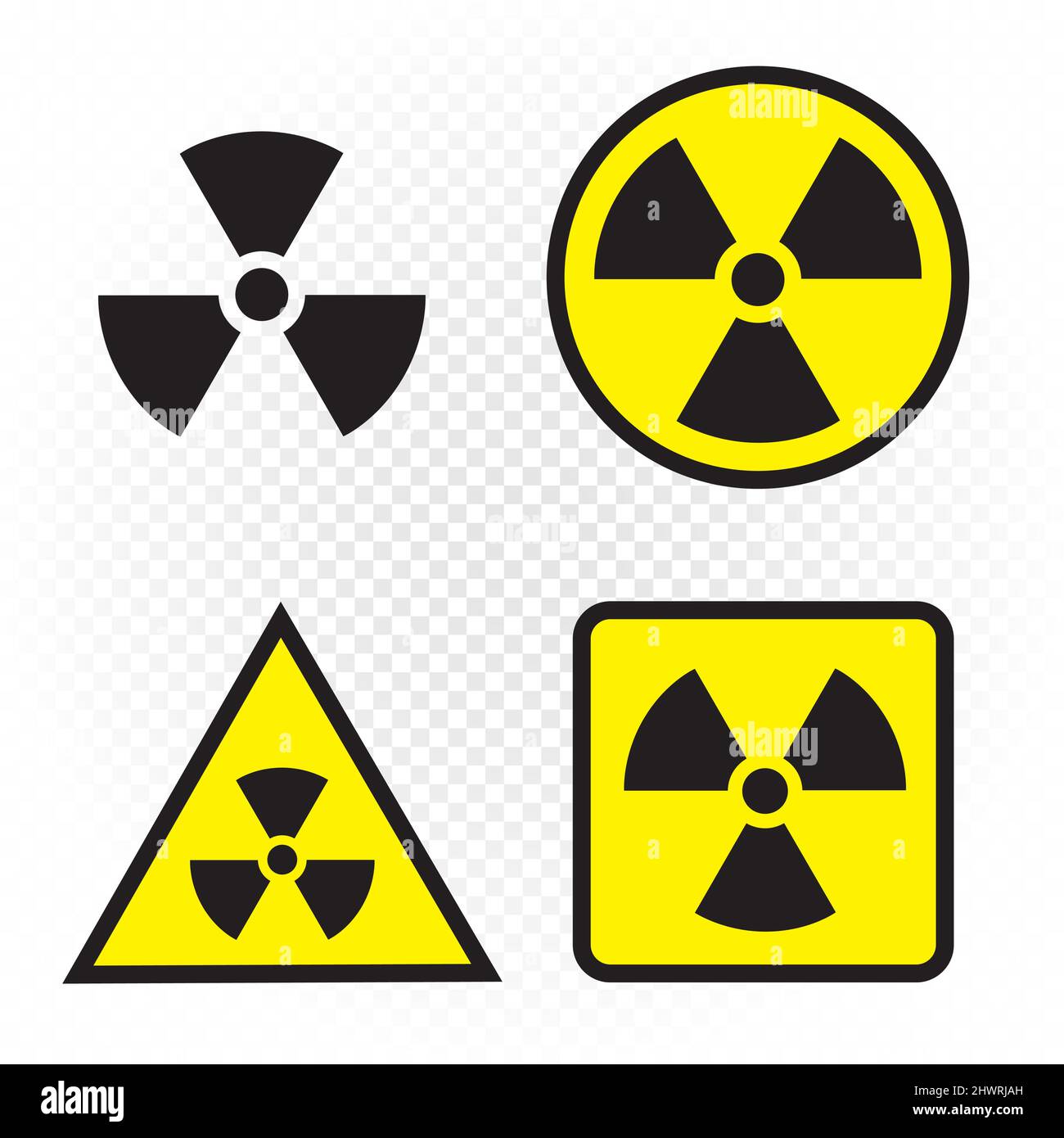 nuclear danger sign symbol message set Stock Vector Image & Art - Alamy