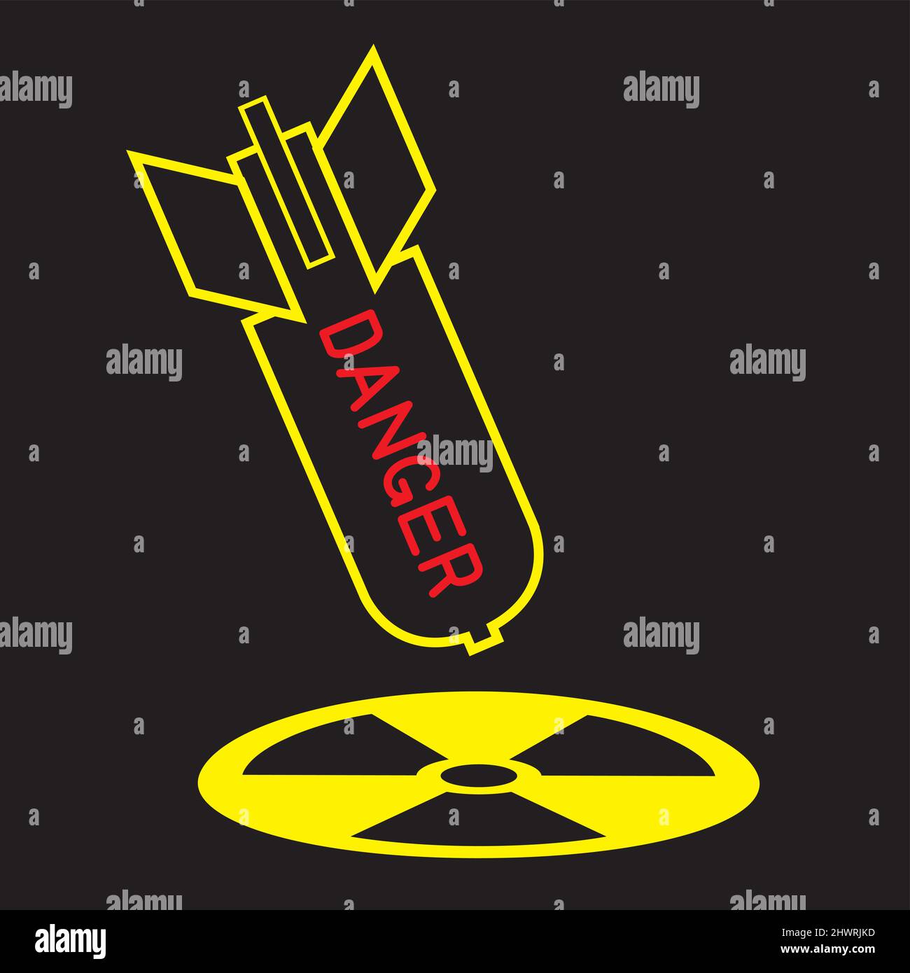 nuclear energy bomb danger sign symbol Stock Vector Image & Art - Alamy