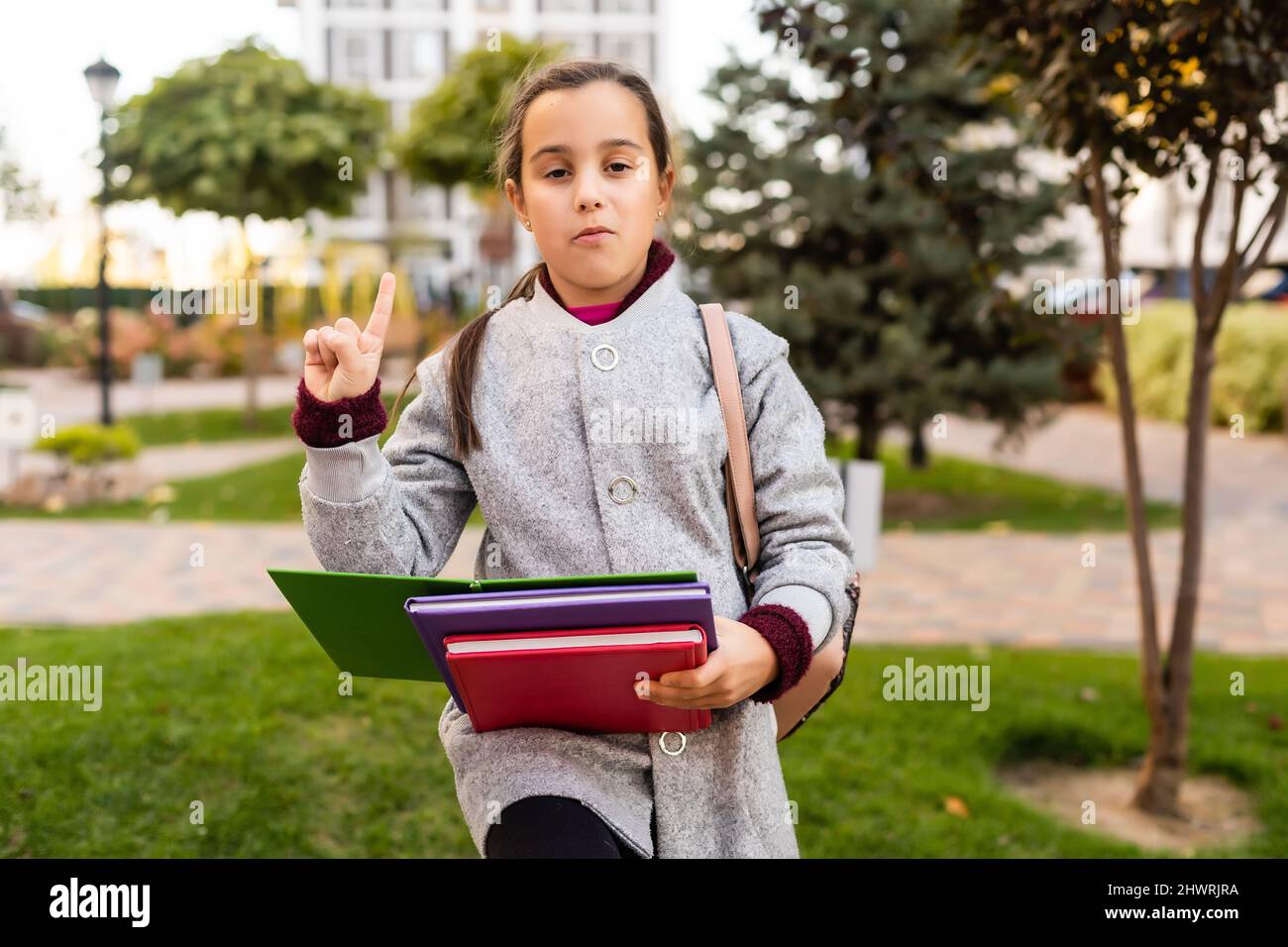child girl schoolgirl elementary school student Stock Photo - Alamy