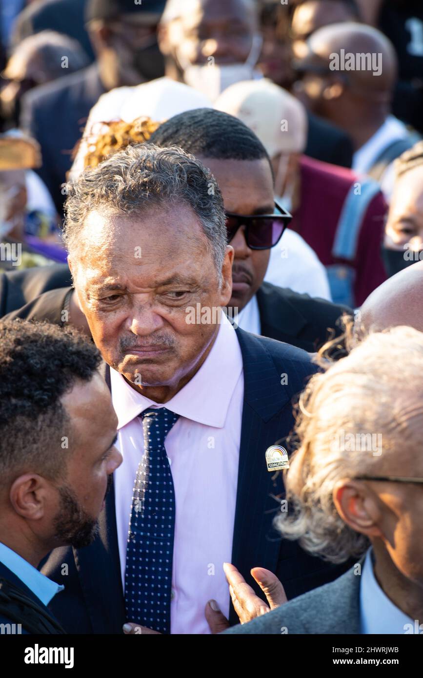 Selma, AL. US, March 6, 2022. Rev. Jesse L. Jackson, Sr., Founder of ...