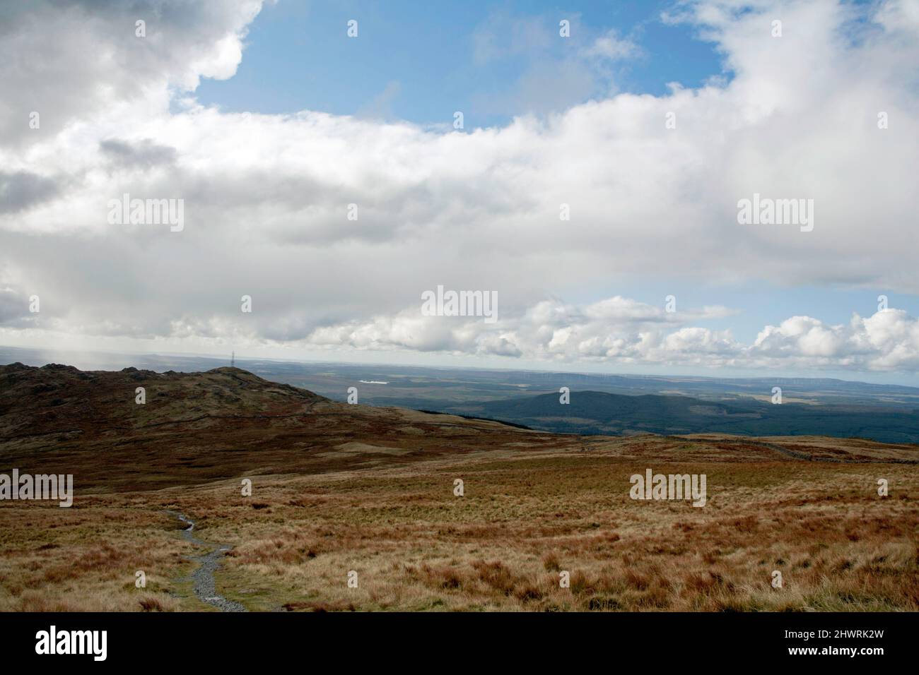 The slopes and summit of Benyellary on the path to the summit of ...