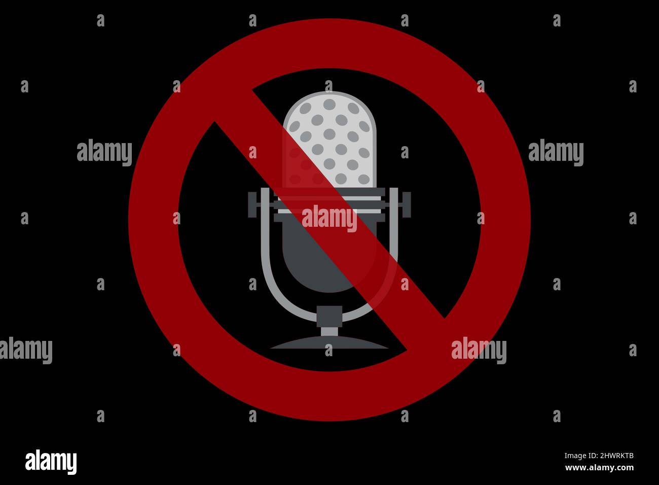 Speaking into microphone Stock Vector Images - Alamy