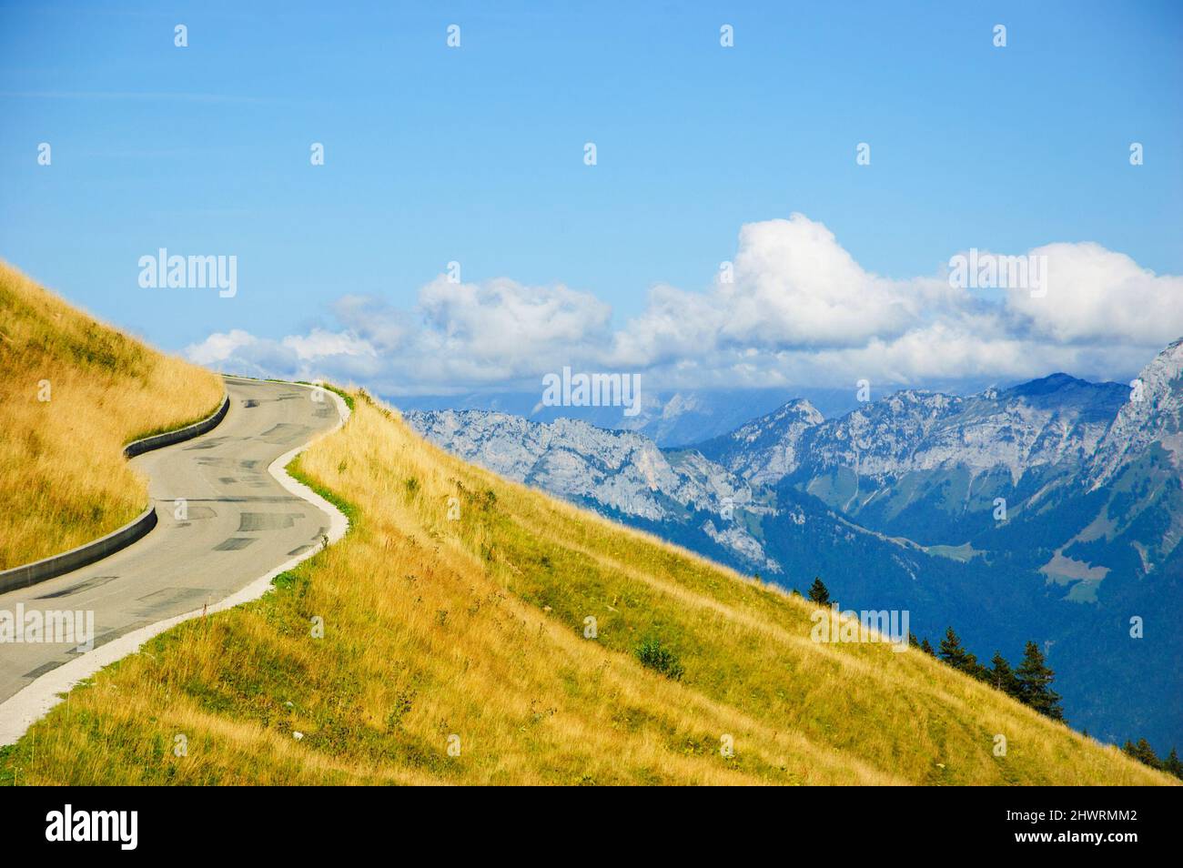 Worn road at the Alps Stock Photo - Alamy