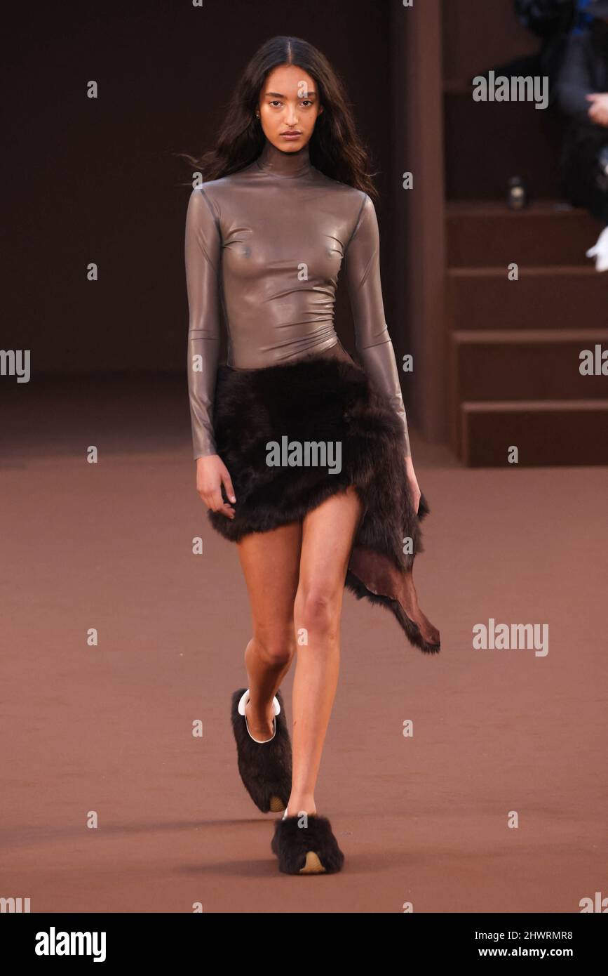 A model walks on the runway of Loewe fashion show Women Ready to Wear ...