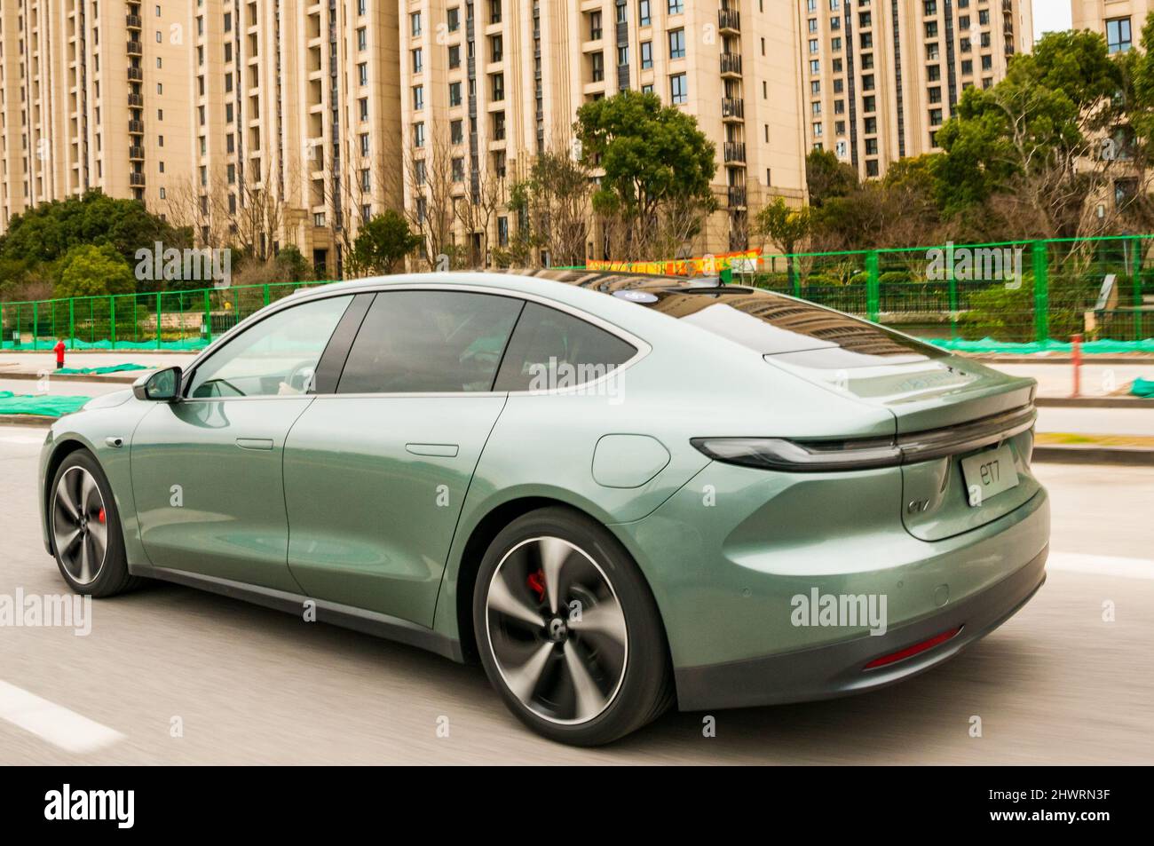 A Nio ET7 Premier Version being driven on an official media test in ...