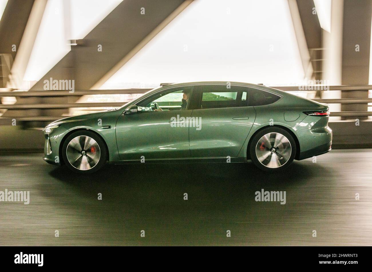 A Nio ET7 Premier Version being driven on an official media test in ...