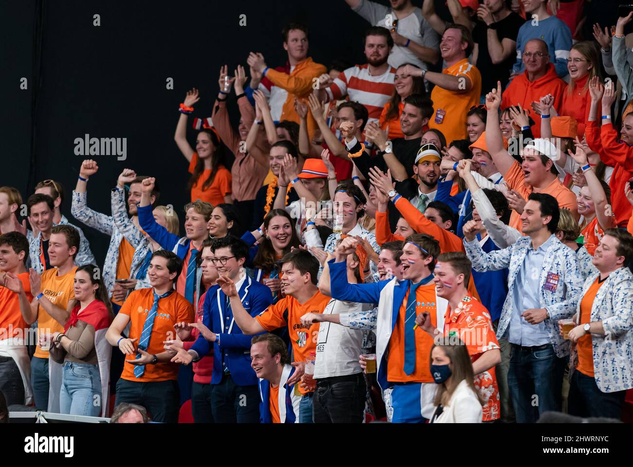 DEN HAAG, NETHERLANDS - MARCH 5: Dutch supporters during the 2022 Davis ...