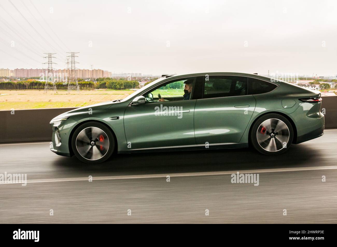 A Nio ET7 Premier Version being driven on an official media test in ...