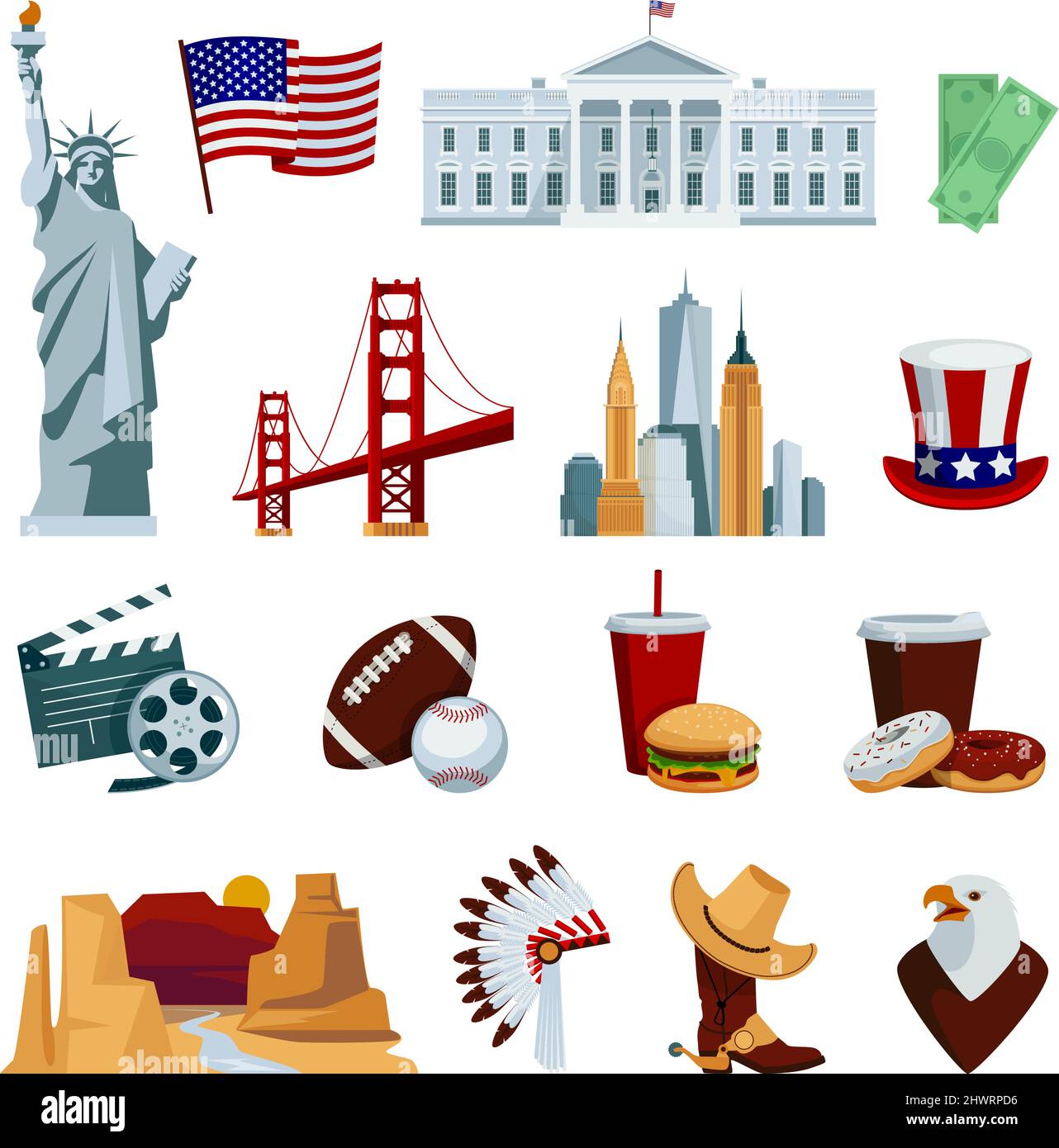 Symbols Of San Francisco Cut Out Stock Images & Pictures - Alamy