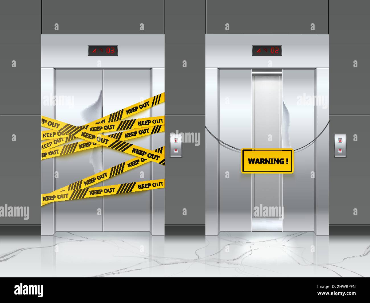 Lifts and their mechanism Stock Vector Images - Alamy