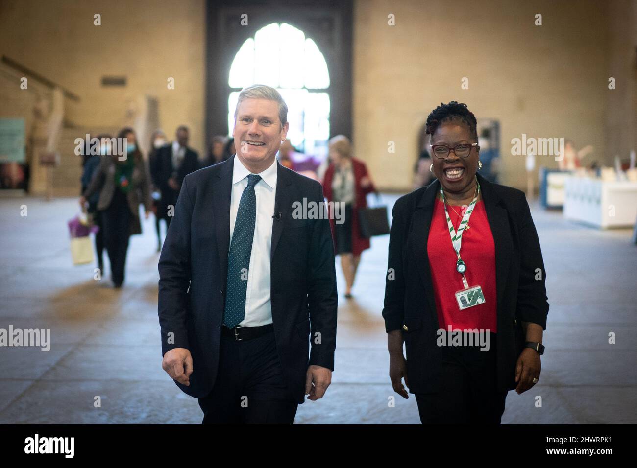 Labour Party leader Sir Keir Starmer welcomes Paulette Hamilton, the ...