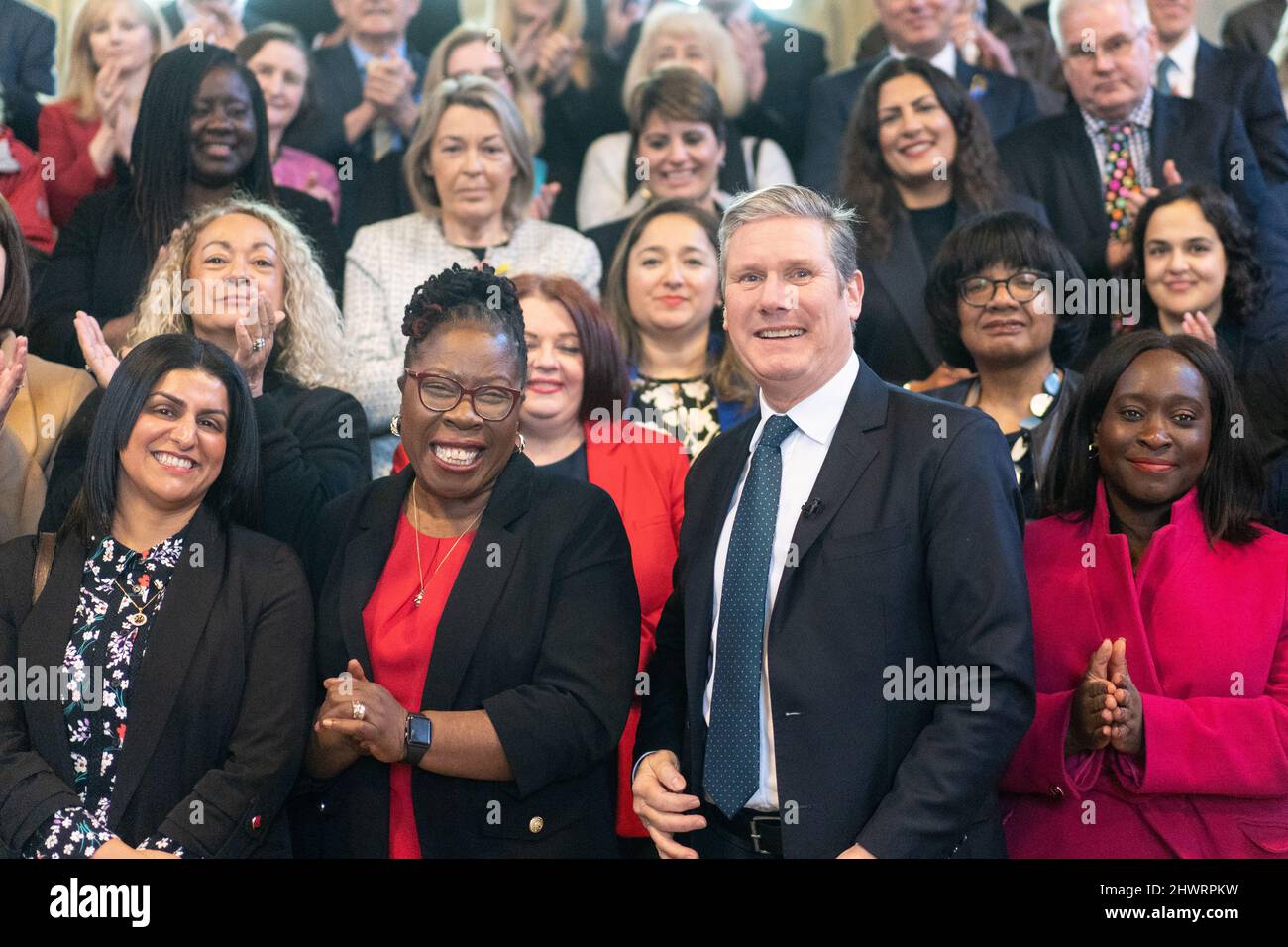 Labour Party leader Sir Keir Starmer welcomes Paulette Hamilton, the ...